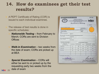 3 2016 pept overview - philippine educational placement test | PPTX
