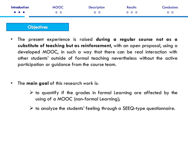Teaching FEM software in formal and non-formal environment with MOOCs | PPT