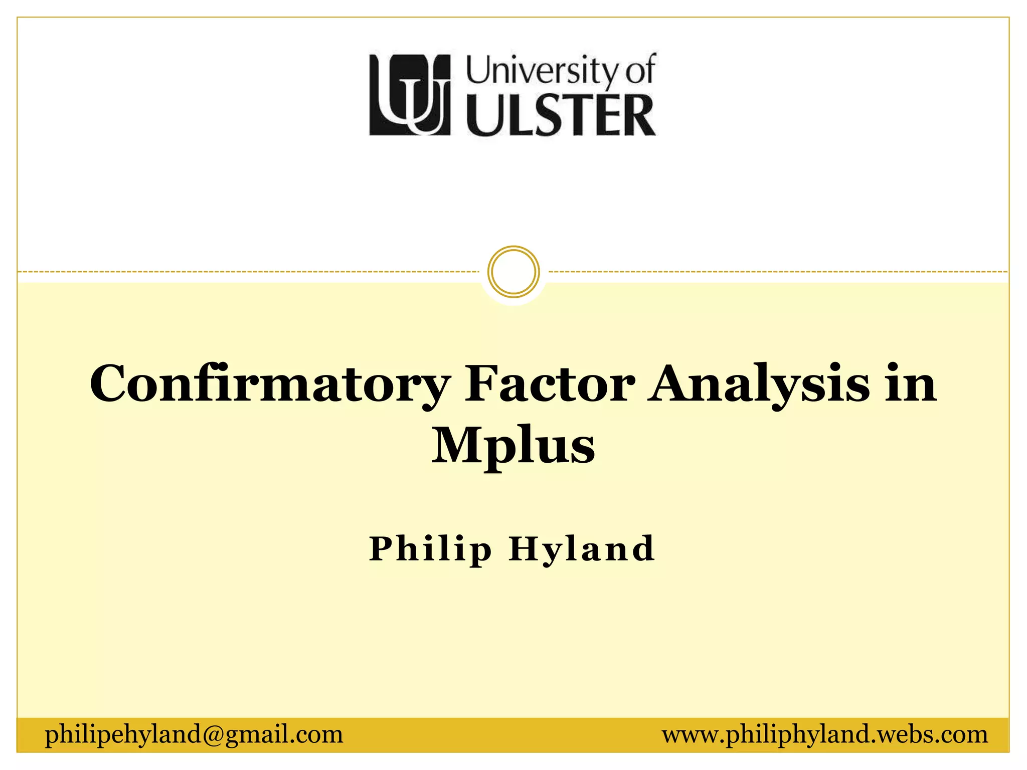 cfa in mplus | PPT