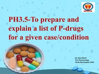 3.5 p drug list seminar | PPT