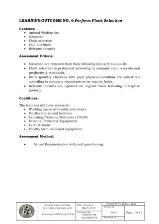 3. brood and grow chicks cblm | DOC