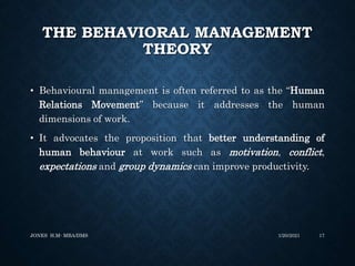 MANAGEMENT THEORIES | PPTX