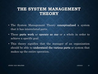 MANAGEMENT THEORIES | PPTX