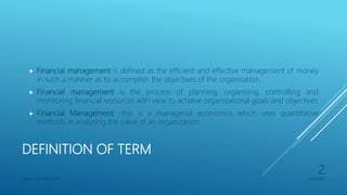 FINANCIAL ADMINSTRATION MANAGEMENT SYSTEM | PPTX