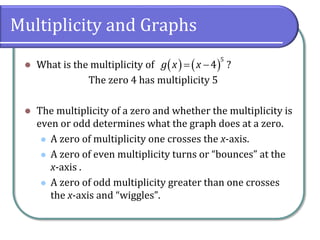 3.4 Polynomial Functions and Their Graphs | PDF