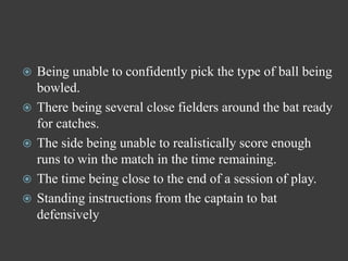Tactical concepts applicable to the game of cricket | PPTX