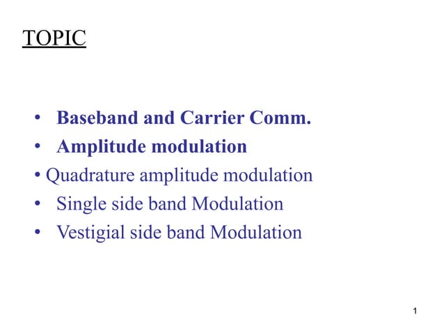 Amplitude modulation, Generation of AM signals | PDF