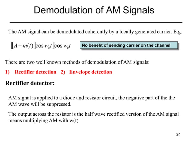 Amplitude modulation, Generation of AM signals | PDF