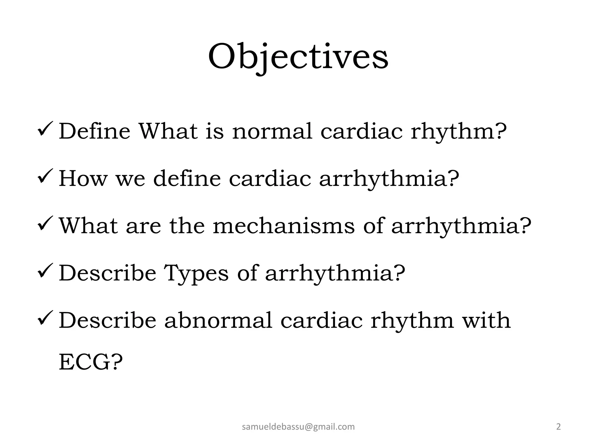 3. common cardiac arrythemias | PPTX