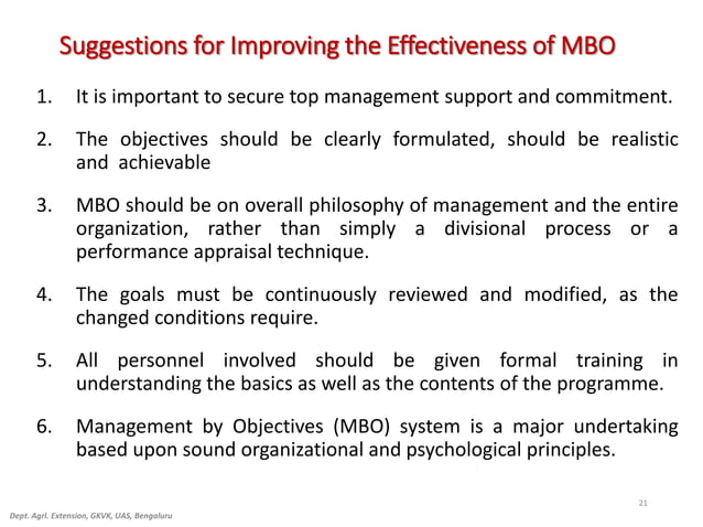 Management by Course Objectives (MBO) | PPT
