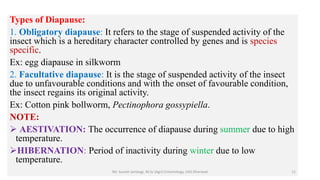 Metamorphosis, Diapause and its types; immature stages of insects | PPTX