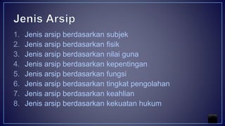 3.1. memahami arsip dan kearsipan | PPT