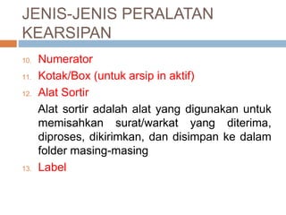 3.3. menerapkan prosedur penggunaan peralatan kearsipan | PPTX