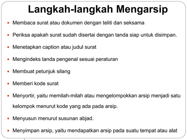 3.7. menerapkan penyimpanan arsip sistem abjad, kronologis, geografis ...