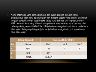 3.6. menerapkan klasifikasi dan indeks arsip | PPT