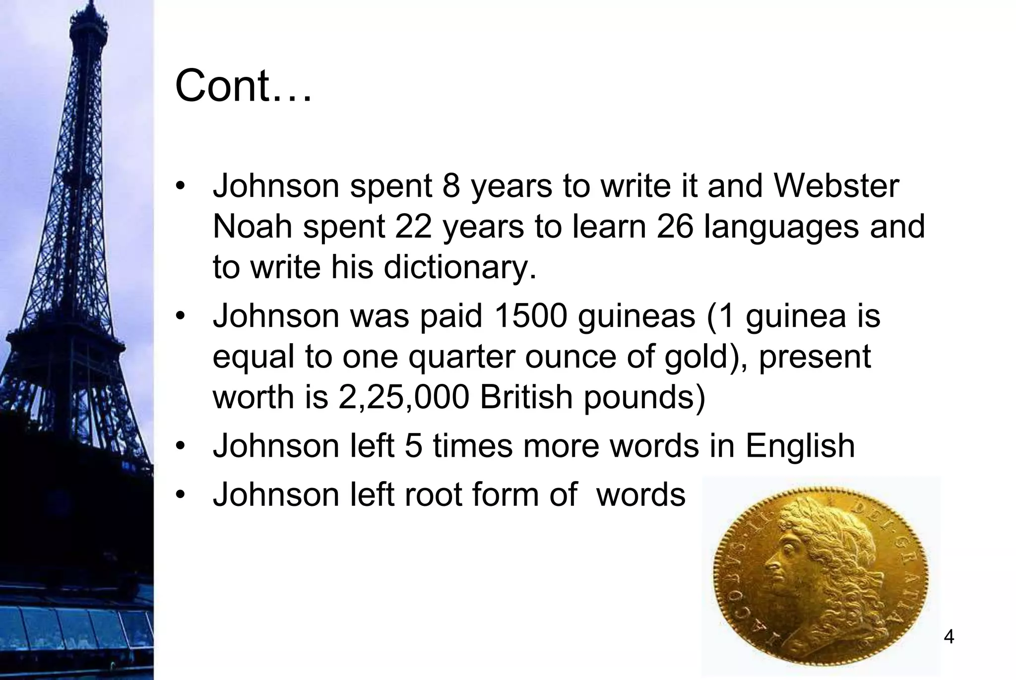 3. intro to lang. johnson's dictionary | PPT