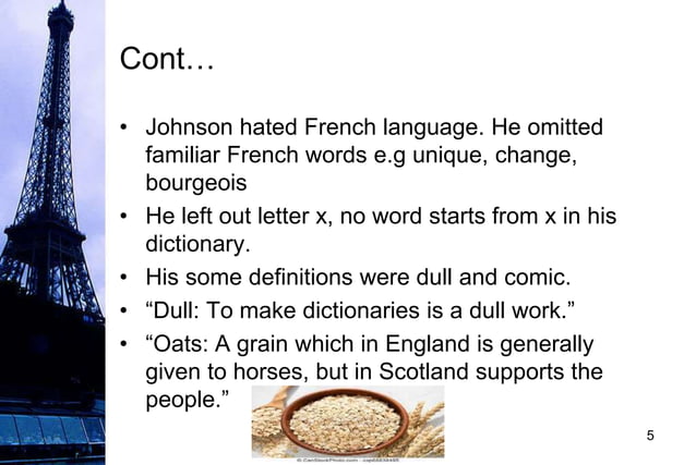 3. intro to lang. johnson's dictionary | PPT