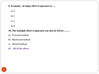 3. economy of multiple effect evaporator | PPTX
