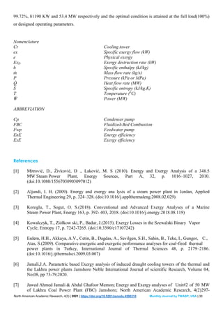 Steam Condenser Exergy Analysis of Steam Power Plant at Different Loads ...