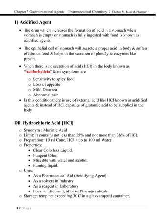 Chapter No 3 : Gastrointestinal Agents | PDF | Digestive Disorders ...