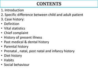 case history in paediatric dentistry | PPTX
