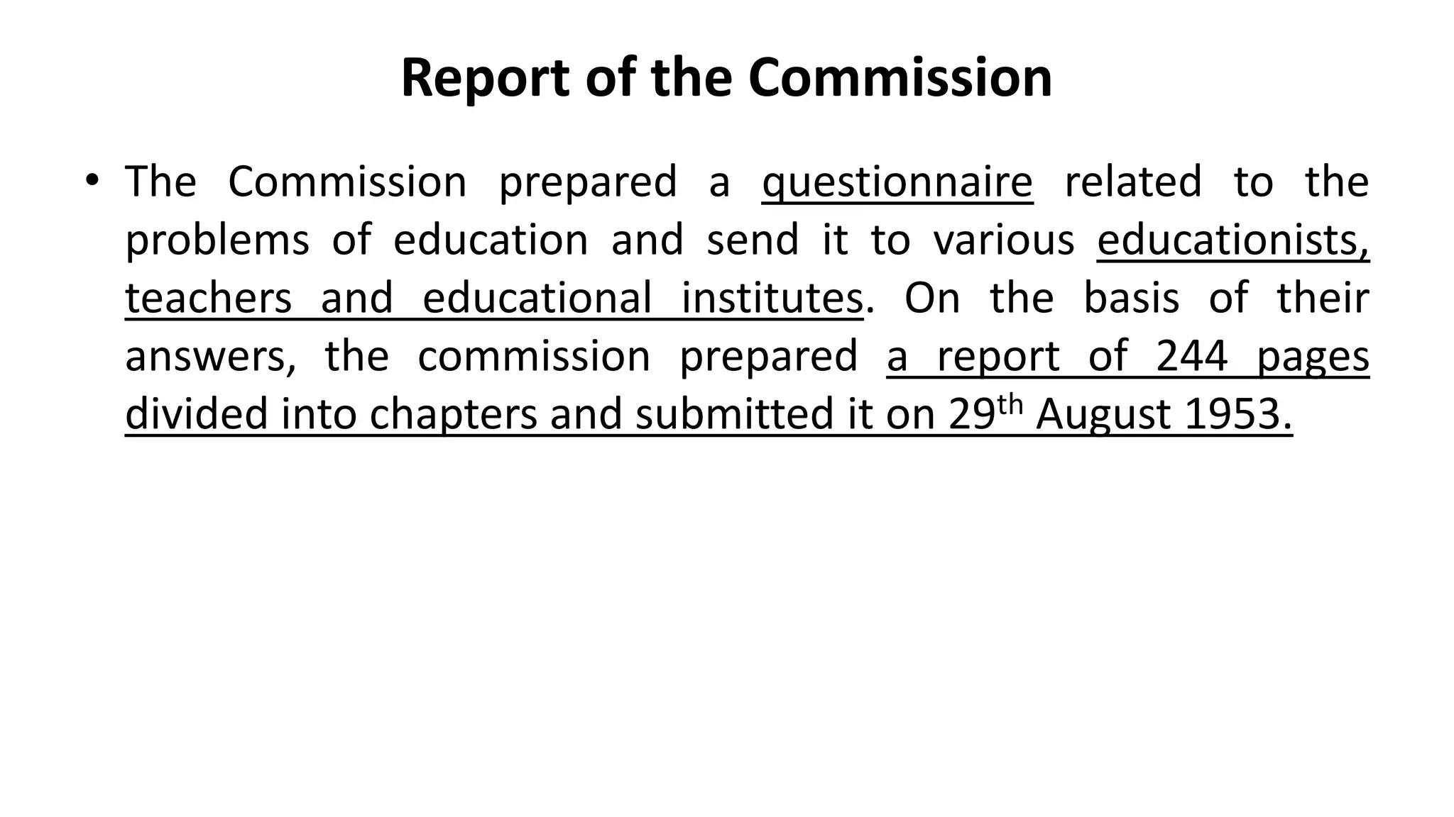 Secondary Education Commission / Mudaliar Commission | PPTX