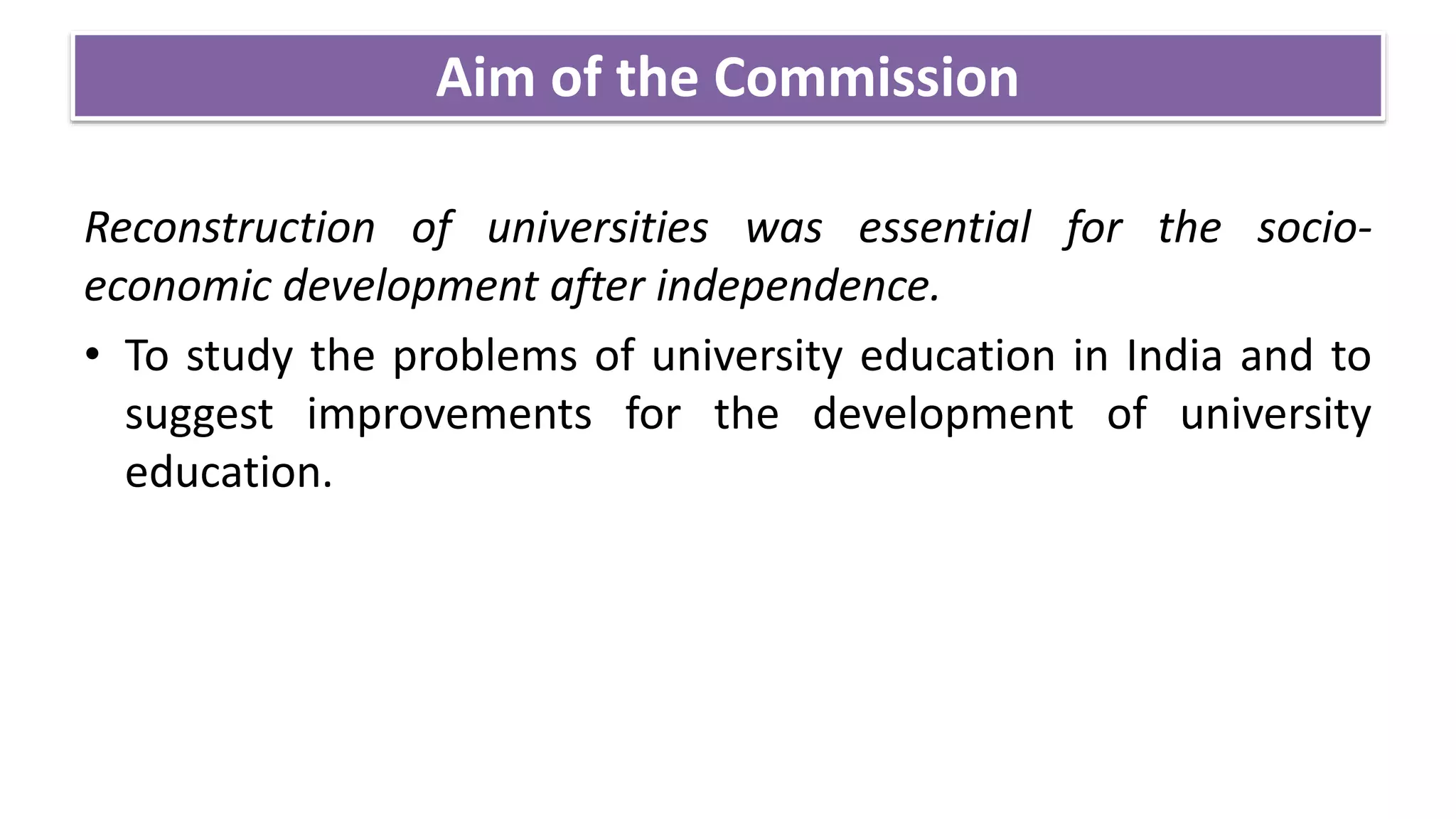 Radhakrishnan Commission / University Education Commission | PPTX