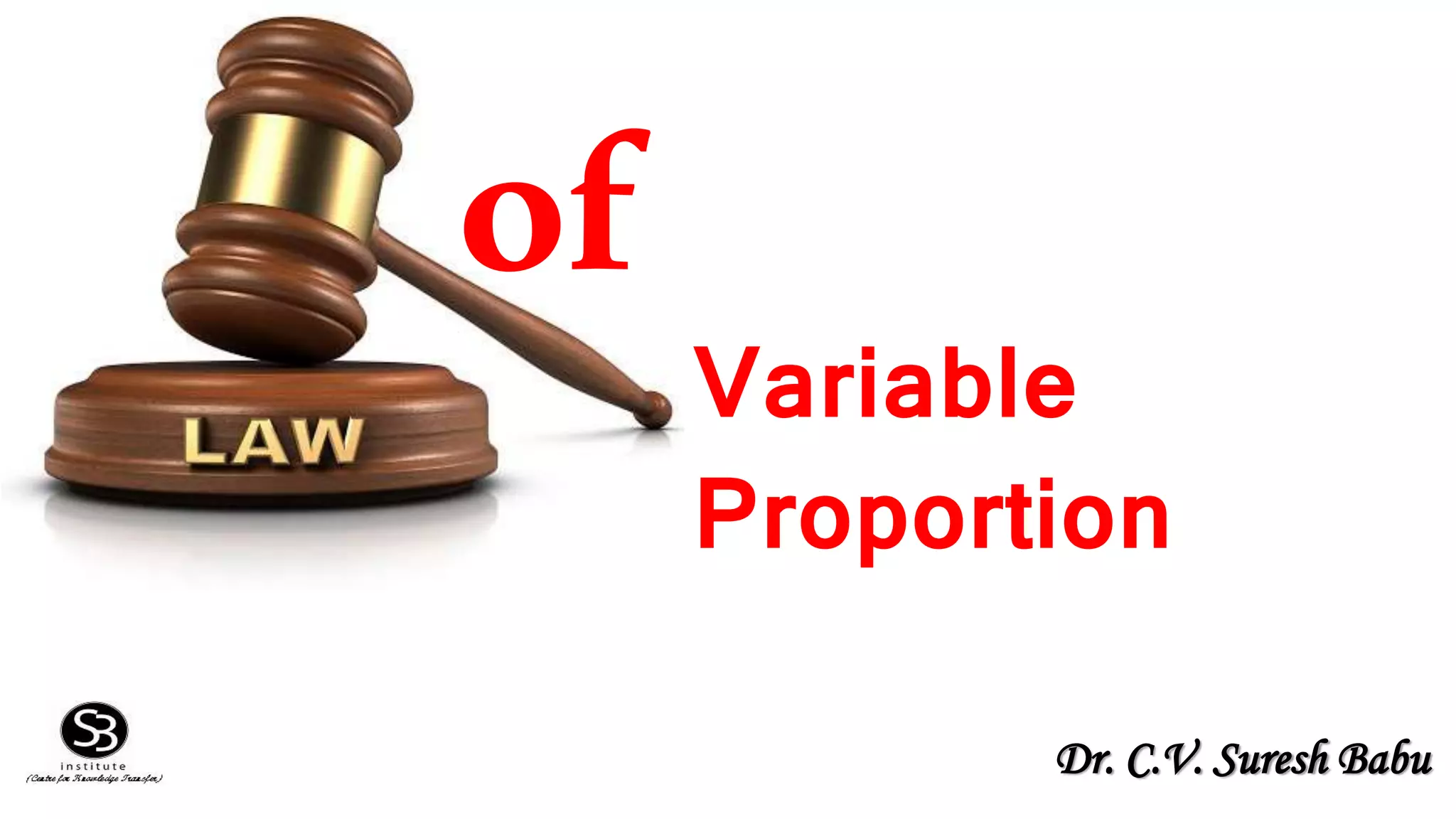 Law of variable proportion | PPTX