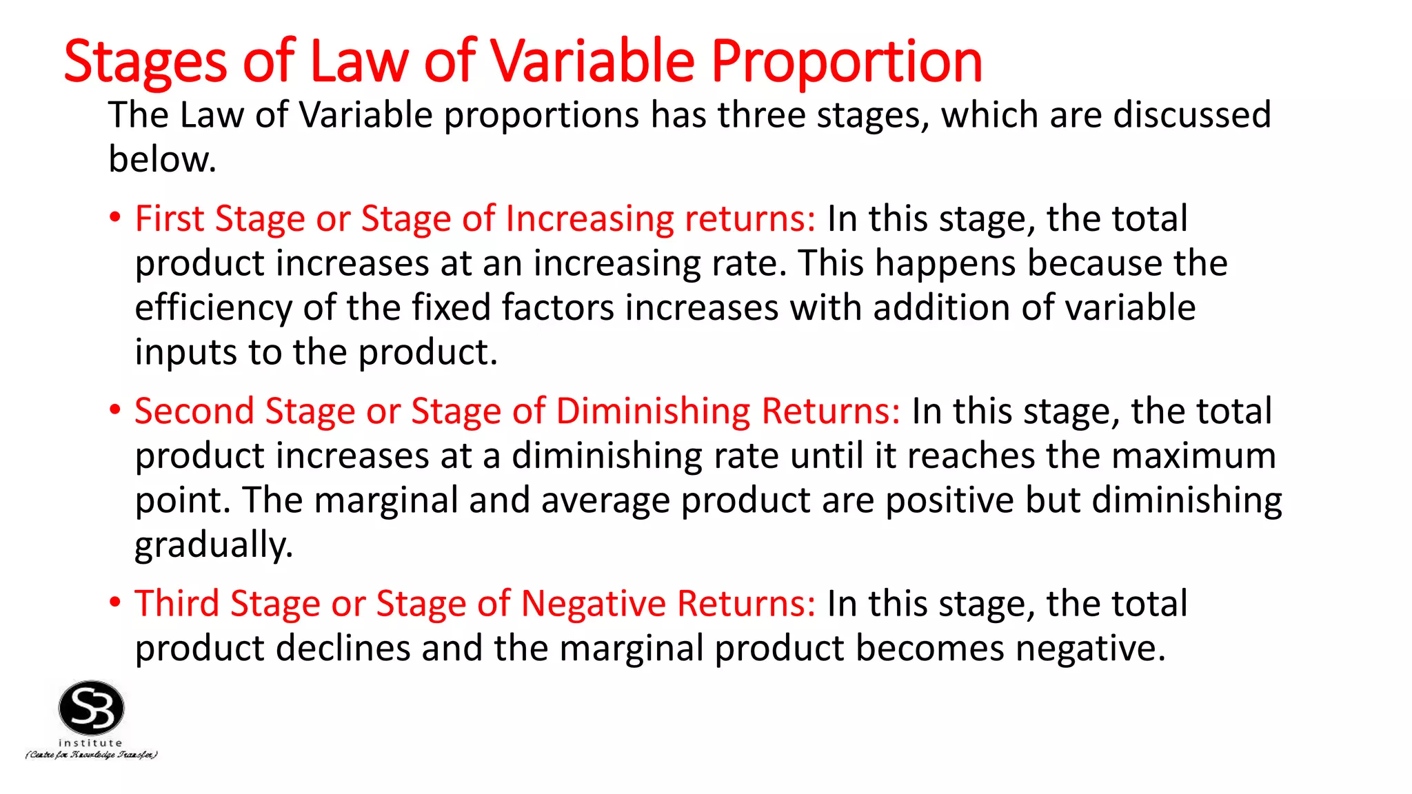 Law of variable proportion | PPTX
