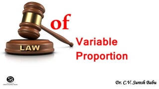 Law of variable proportion | PPTX
