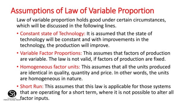 Law of variable proportion | PPTX
