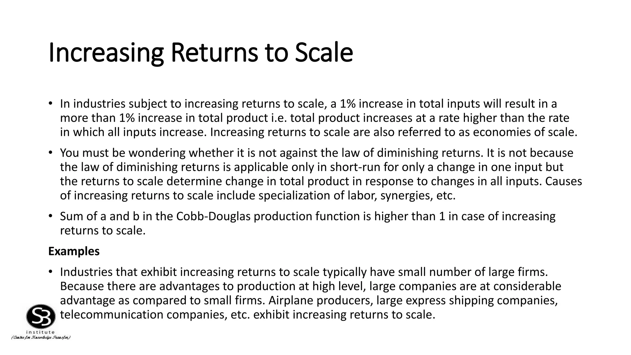 Laws of returns to scale | PPTX