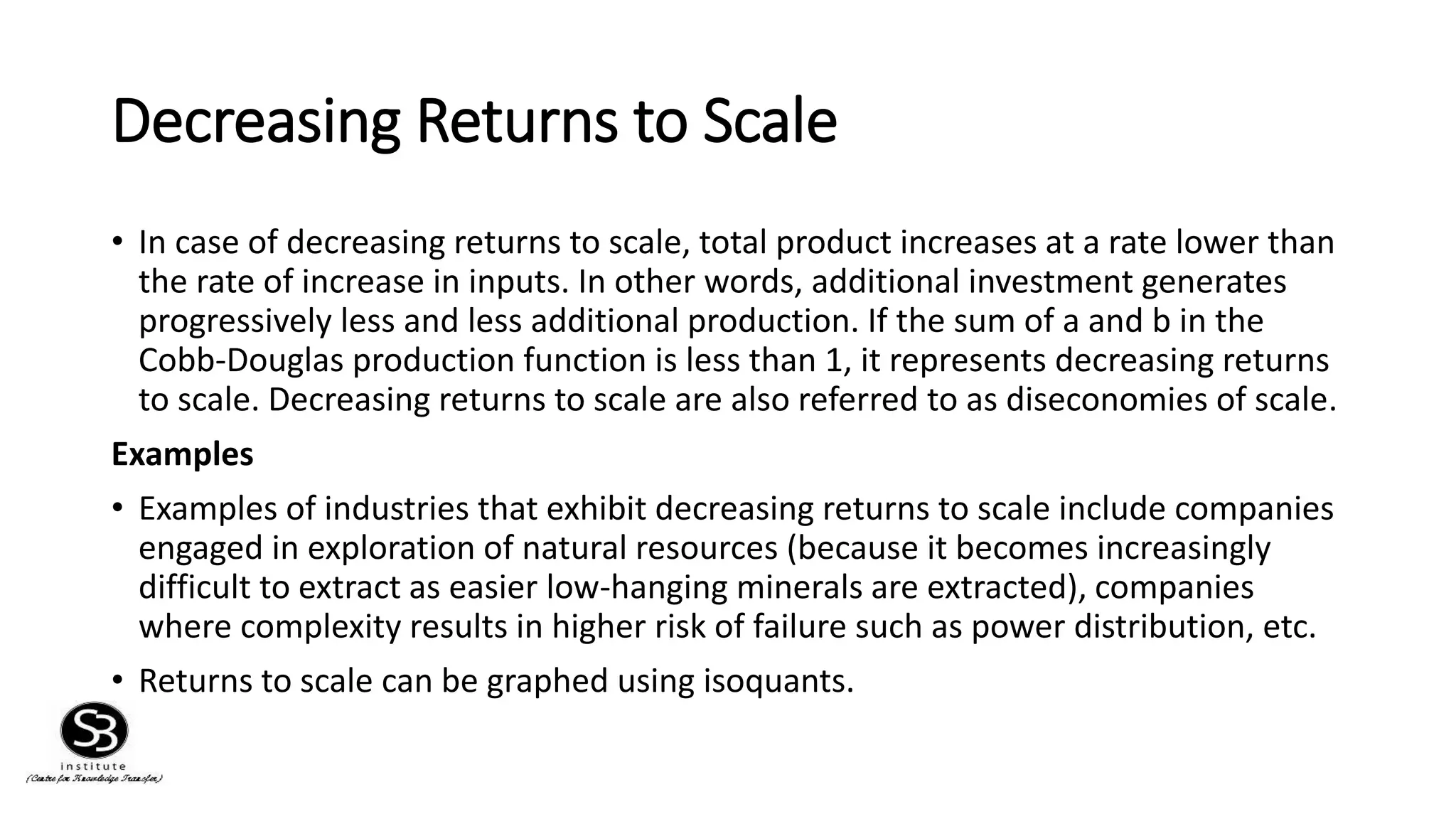 Laws of returns to scale | PPTX