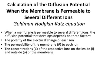 3. diffusion potential and nernest potential | PPTX