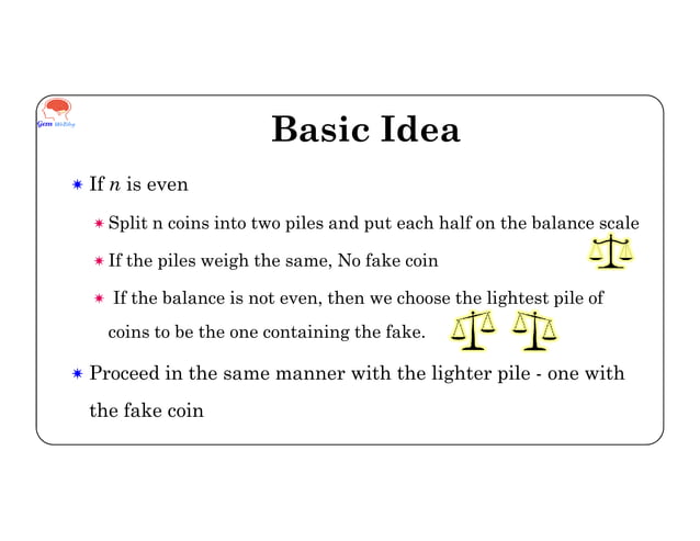 Fake-Coin Problem | PDF | Technology & Computing