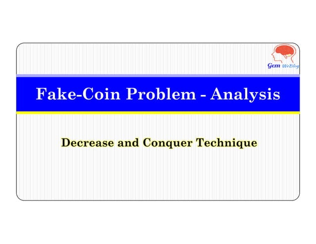Fake coin problem(analysis) | PDF
