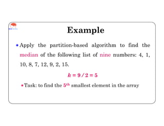 Quick Select (Decrease and Conquer) | PPT
