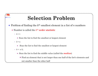 Quick Select - Computing a Median (Decrease and Conquer) | PDF | Computing | Technology & Computing