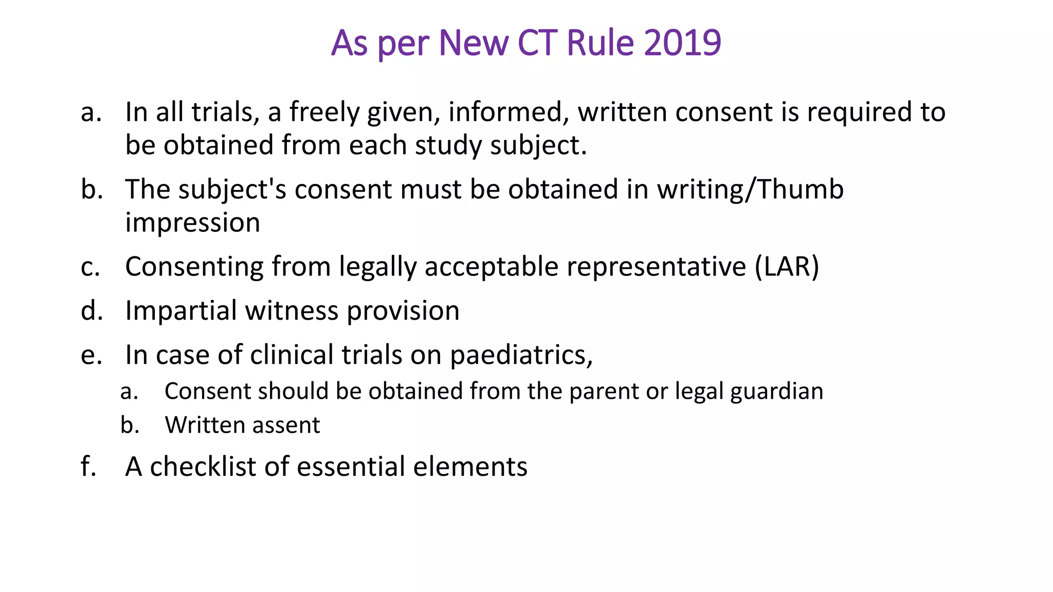 Informed consent process in India | PPTX