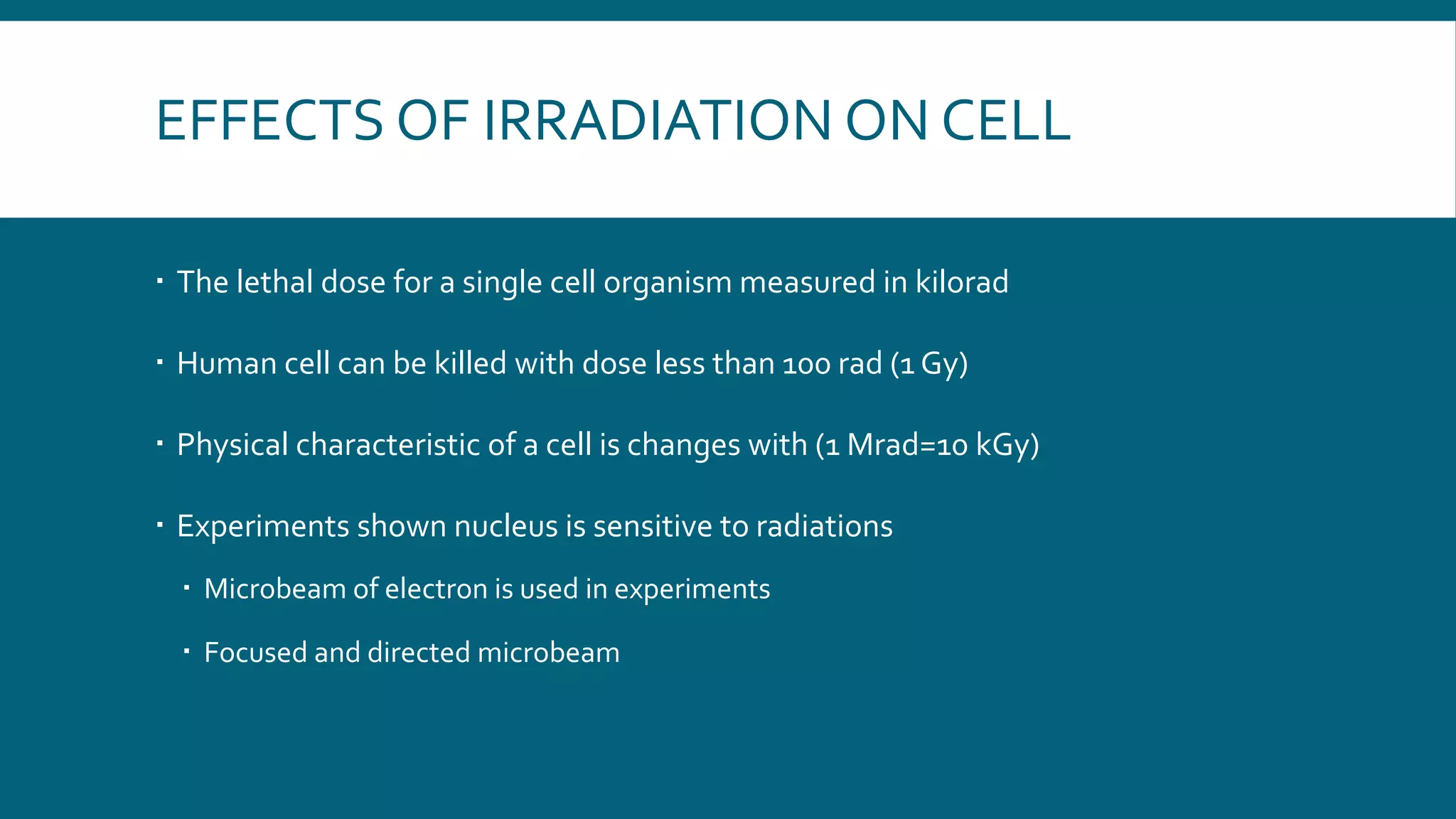 Radiobiology-Human Cell | PPT