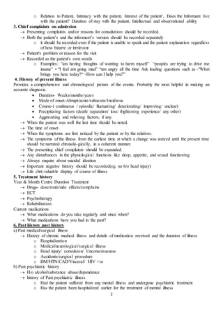 Psychiatric history collection | DOCX