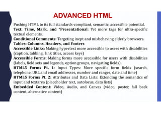 3. Web Technology Advanced HTML | PDF