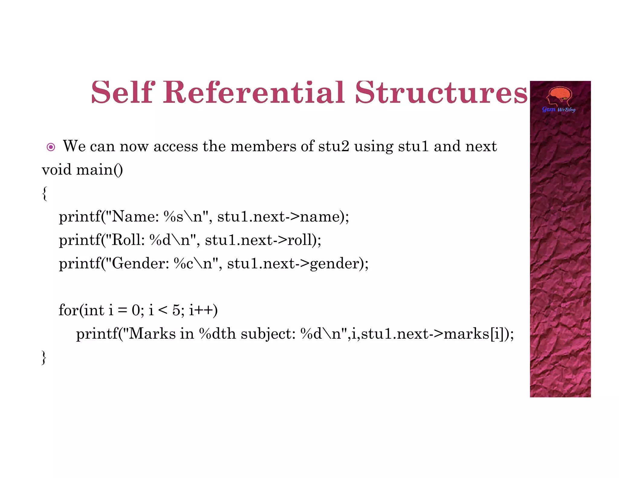 Pointers And Structures Ppt