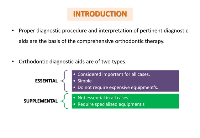 RECENT ADVANCES IN ORTHODONTIC DIAGNOSTIC AIDS | PPTX