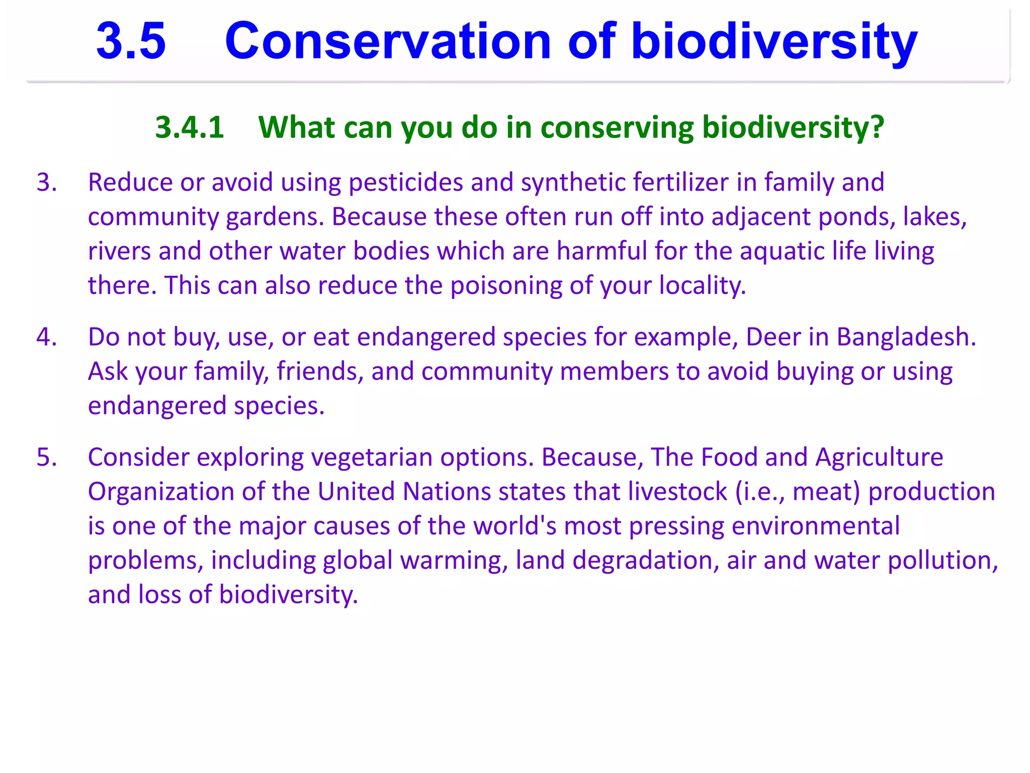 Biodiversity and its conservation | PPT