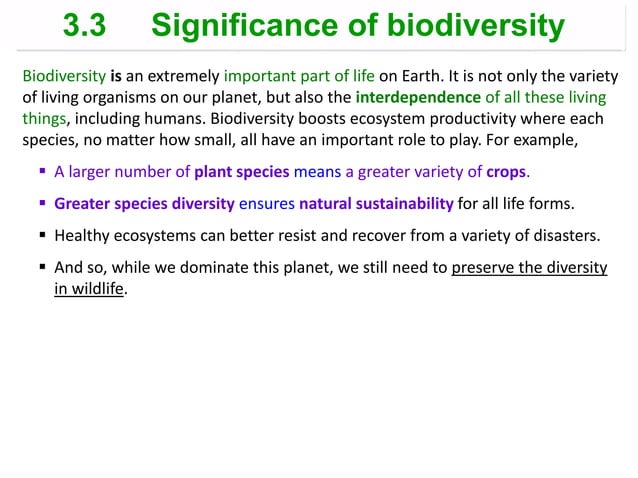 Biodiversity and its conservation | PPT | Geography | Science