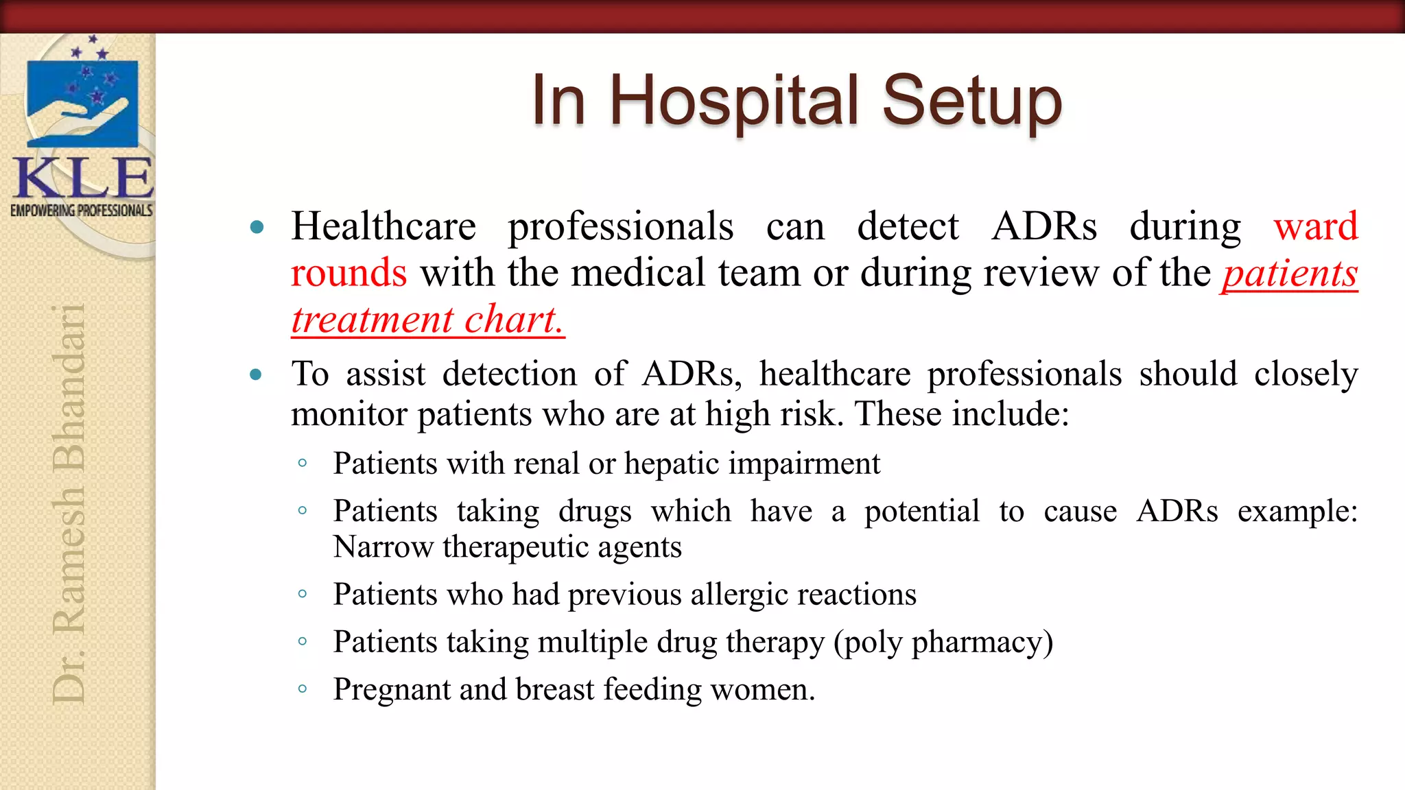 Detection and monitoring of ADRs | PPTX