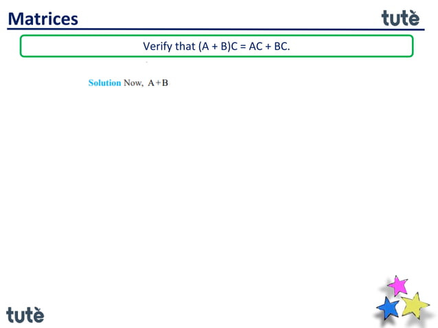 Matrices - Multiplication of Matrices | PPTX