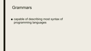 Natural Language Processing - Writing Grammar | PPT