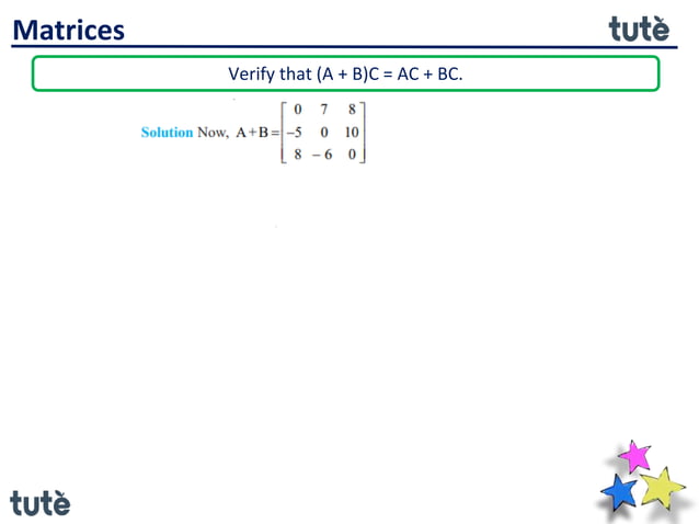 Matrices - multiplication of matrices | PPTX